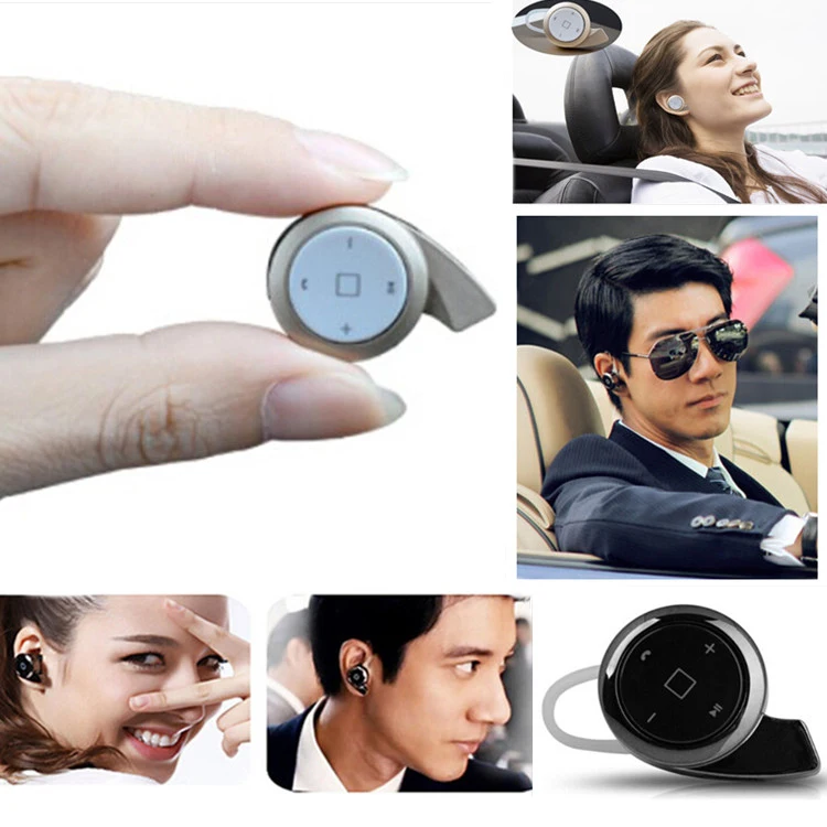 Smallest Mini Wireless Bluetooth Headset Stereo Earphone Headphone for ...