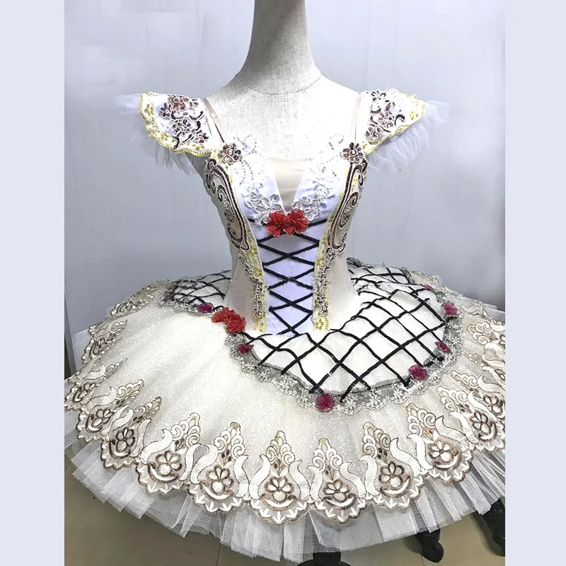 Italy Beige Raymonda Ballet Dance Costumes Dress for stage Flower ...