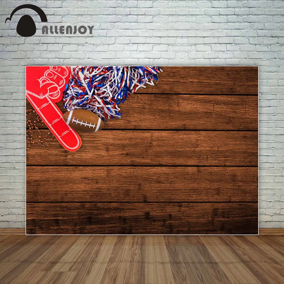 Allenjoy Game day American football hand glove party backdrop wooden ...