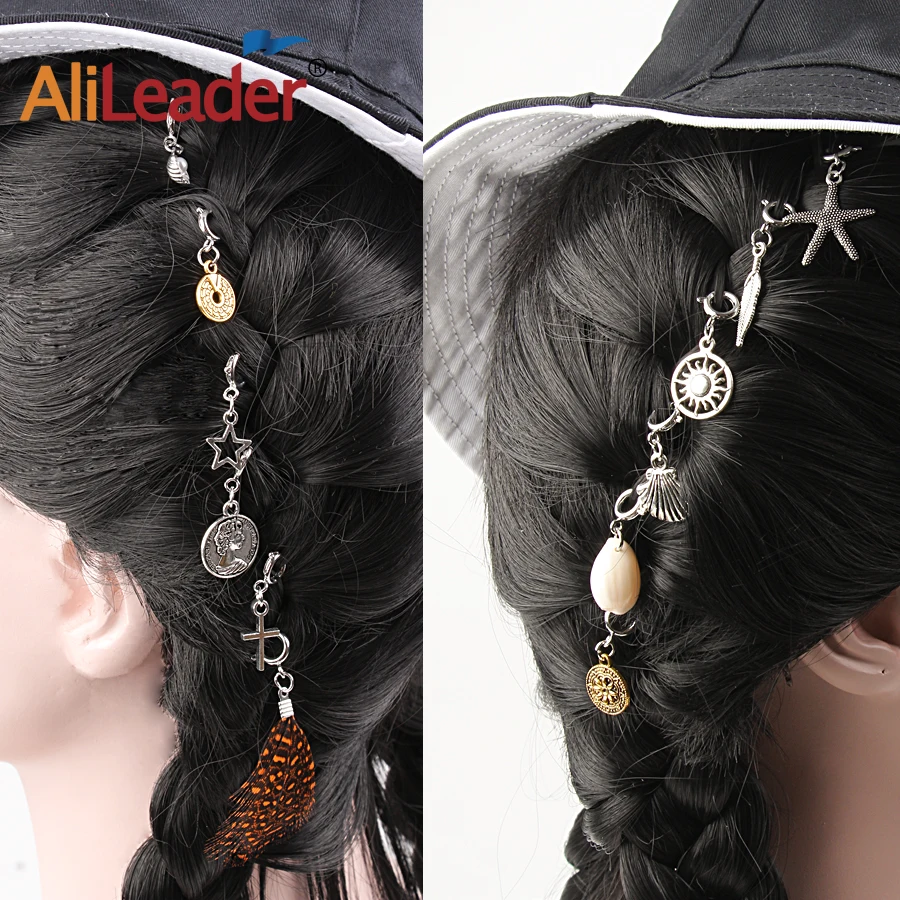 New Braid Clips Punk Braid Hair Accessories Shall Star Charm Hair Clips ...