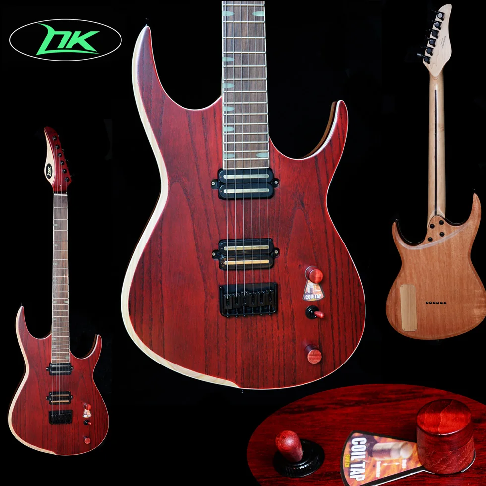 NK Luminous Material ST Model Electric Guitar ASH Top Peach Heart Body ...