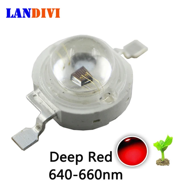 Deep Red 3w led chip 660nm 50pcs led Diodes 3w high power LED chip red ...