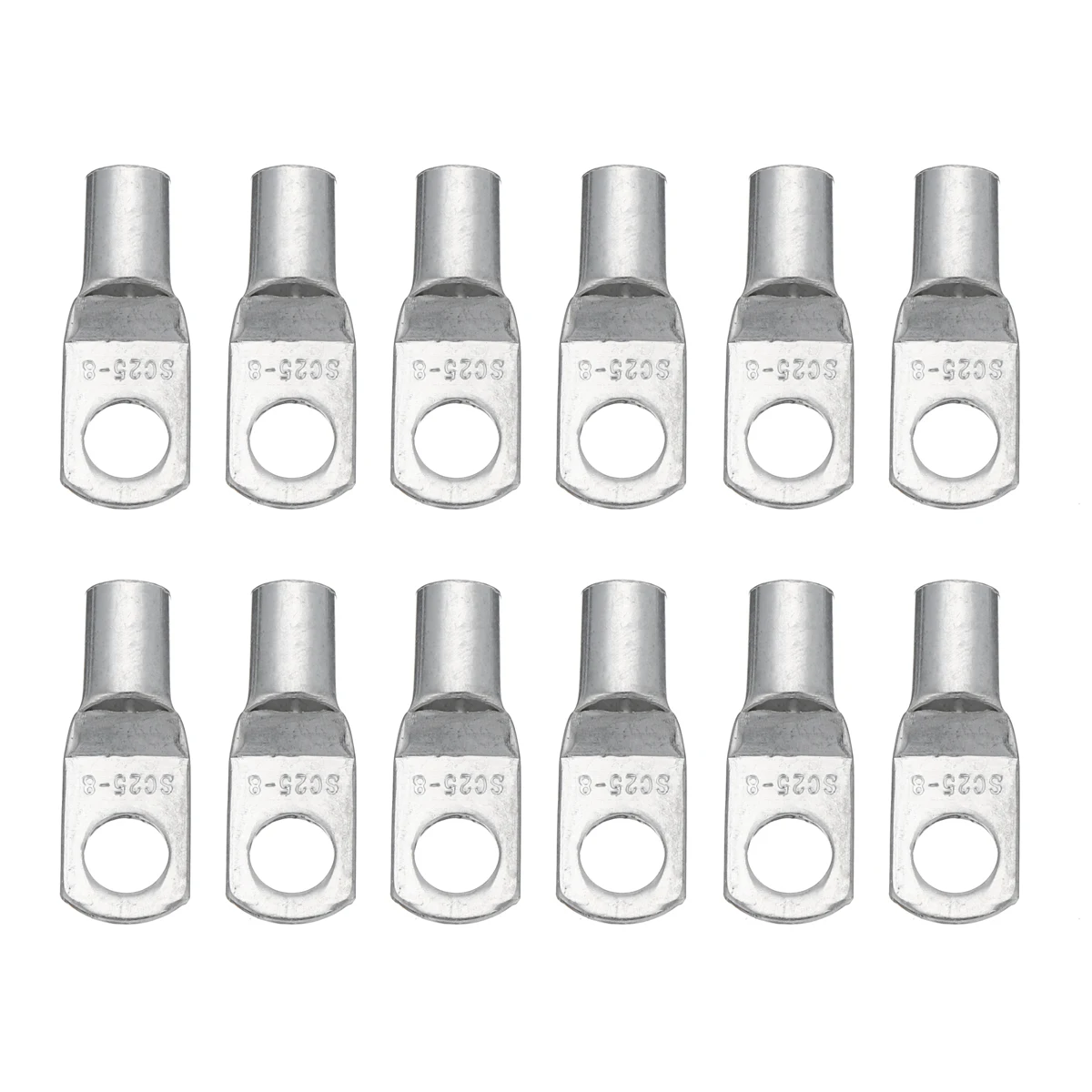 NEW 12pcs Copper Cable Lugs 25 8mm 5/16" Electrical Terminal Block Wire ...