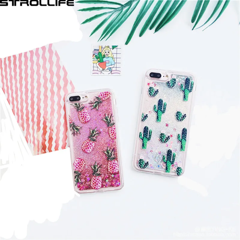 STROLLIFE For iPhone 7Plus Case Dynamic Liquid Quicksand Stars Sequins ...