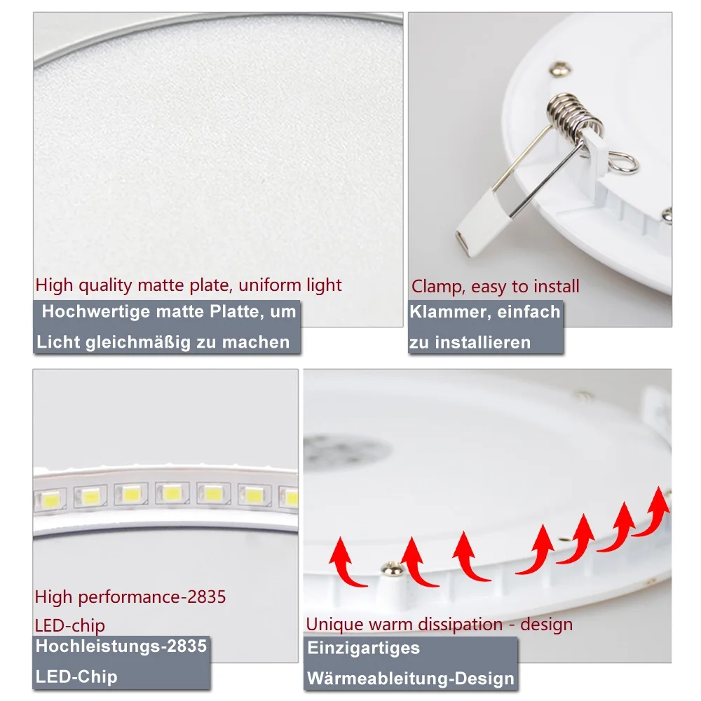 12W Modern Led Downlight Round LED Panel Light Indoor Down Light ...