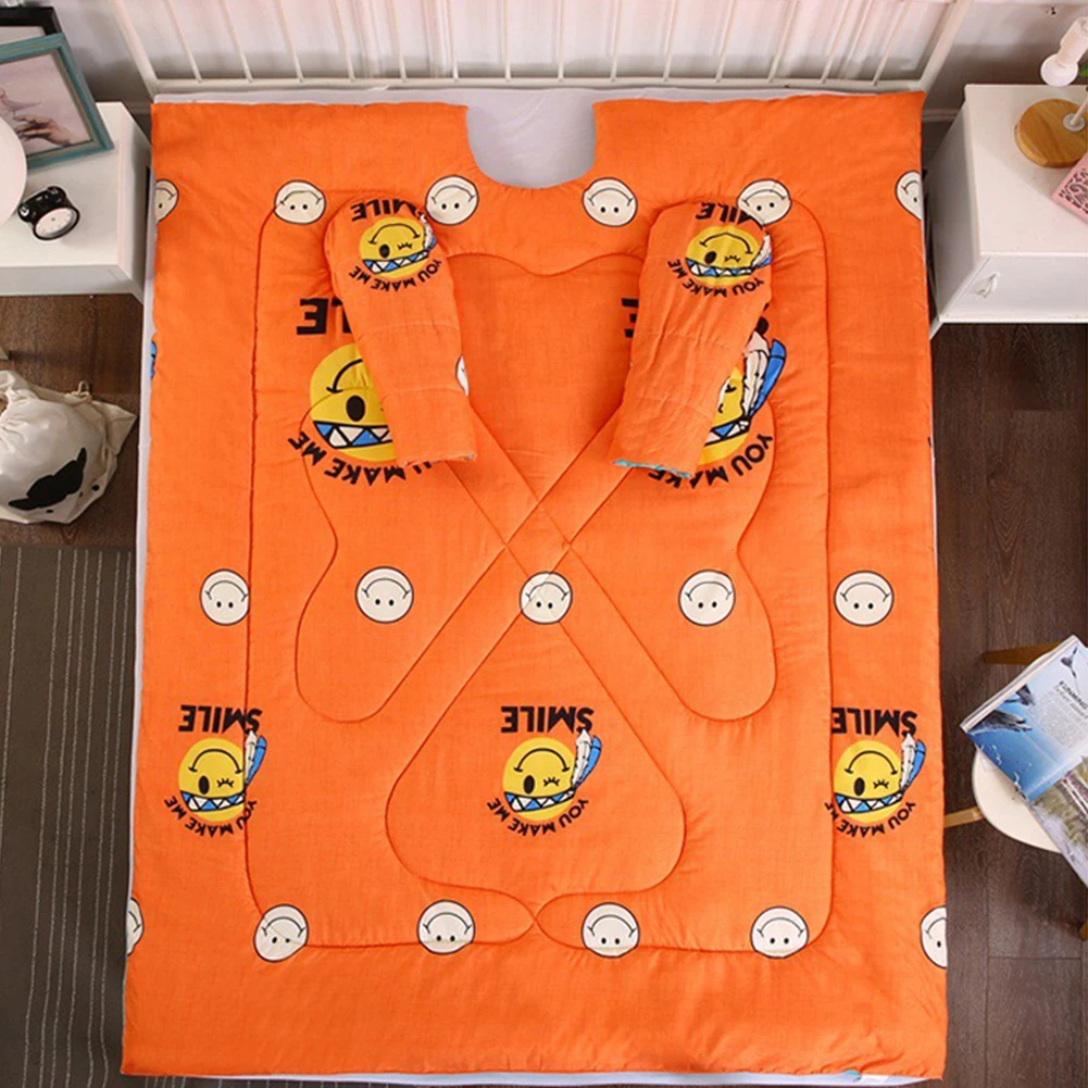 Теплое Мягкое хлопковое одеяло с рукавами, покрывало на диван-кровать ...