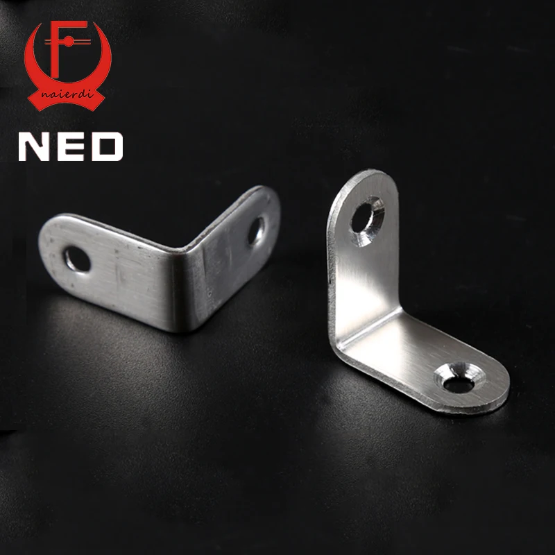 NED 10PCS 30x30x16mm Practical Stainless Steel Corner Brackets Joint ...