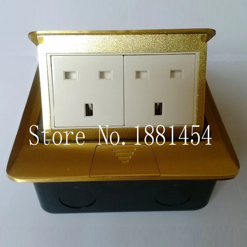Golden-Copper-Dual-UK-ground-socket-for-SA-UK-Singapore-ect-hotel-home ...