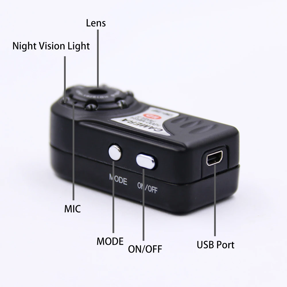 Portable Mini Q5 1280*720P Thumb DV Digital Camera Camcorder support ...