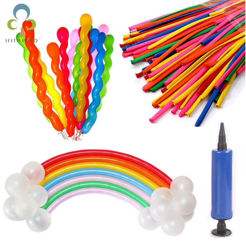 Rainbow-Latex-Long-Balloons-Spiral-Balloons-Magic-Air-Ballooon-Ballon ...