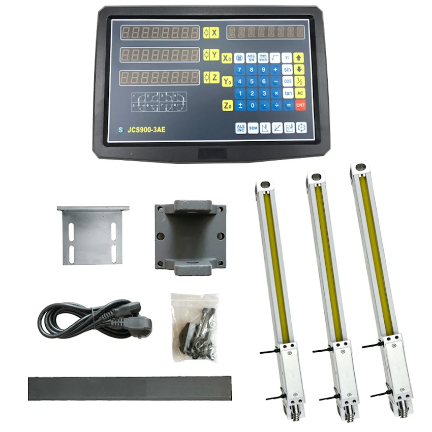 Complete Lathe Tools 3 Axis Dro Set/kit Jcs900-3ae And Three Pcs 5u ...