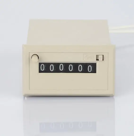 6 digit Electromagnetic counter with manual lock, reset button DC 24V ...