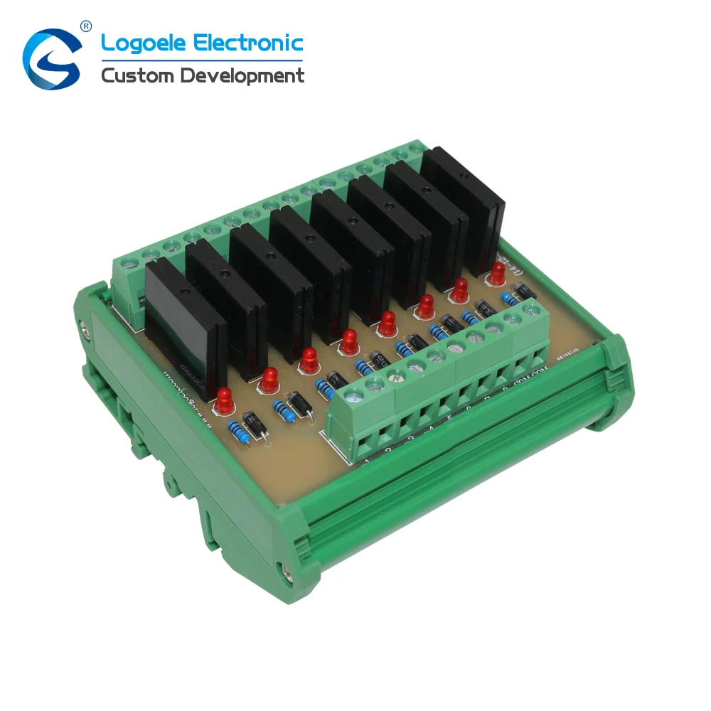 8 channel relay module, eight panels, driver board module DC 12V 24V ...
