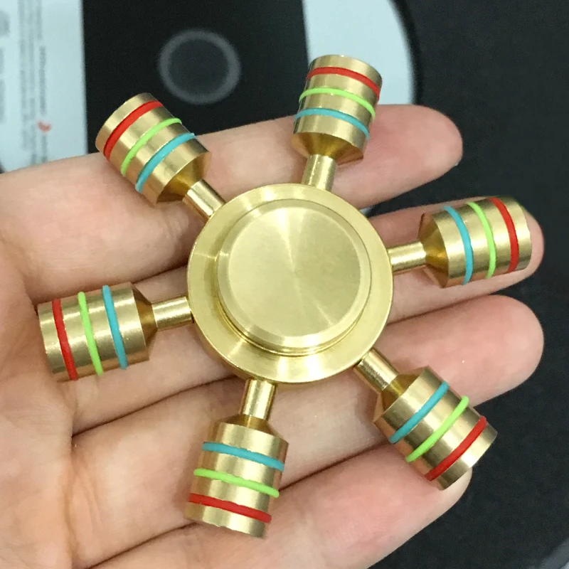 Aliexpress.com : Buy Rainbow Fidget Spinner metal 6 Finger Spinner Hand ...