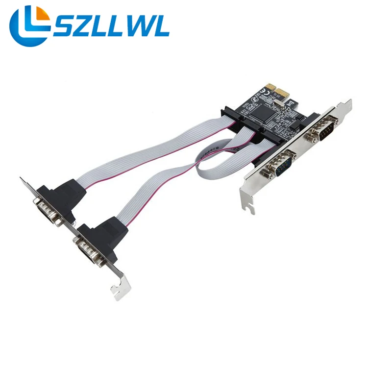 PCI E 4 ports Serial PCI e 1x card Multi RS232 DB9 COM port to PCIe I/O ...