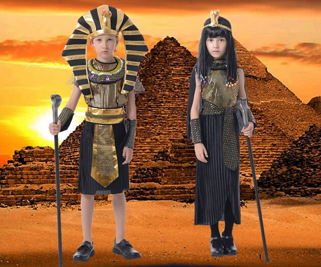 110-130cm Pharaoh Of Egypt Cosplay Kid Boy Girl Child Costumes ...