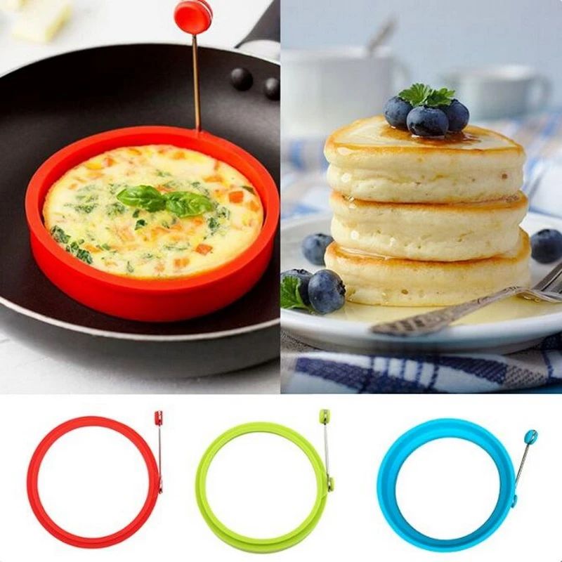 New Silicone Fried Egg Pancake Ring Omelette Fried Egg Round Shaper ...