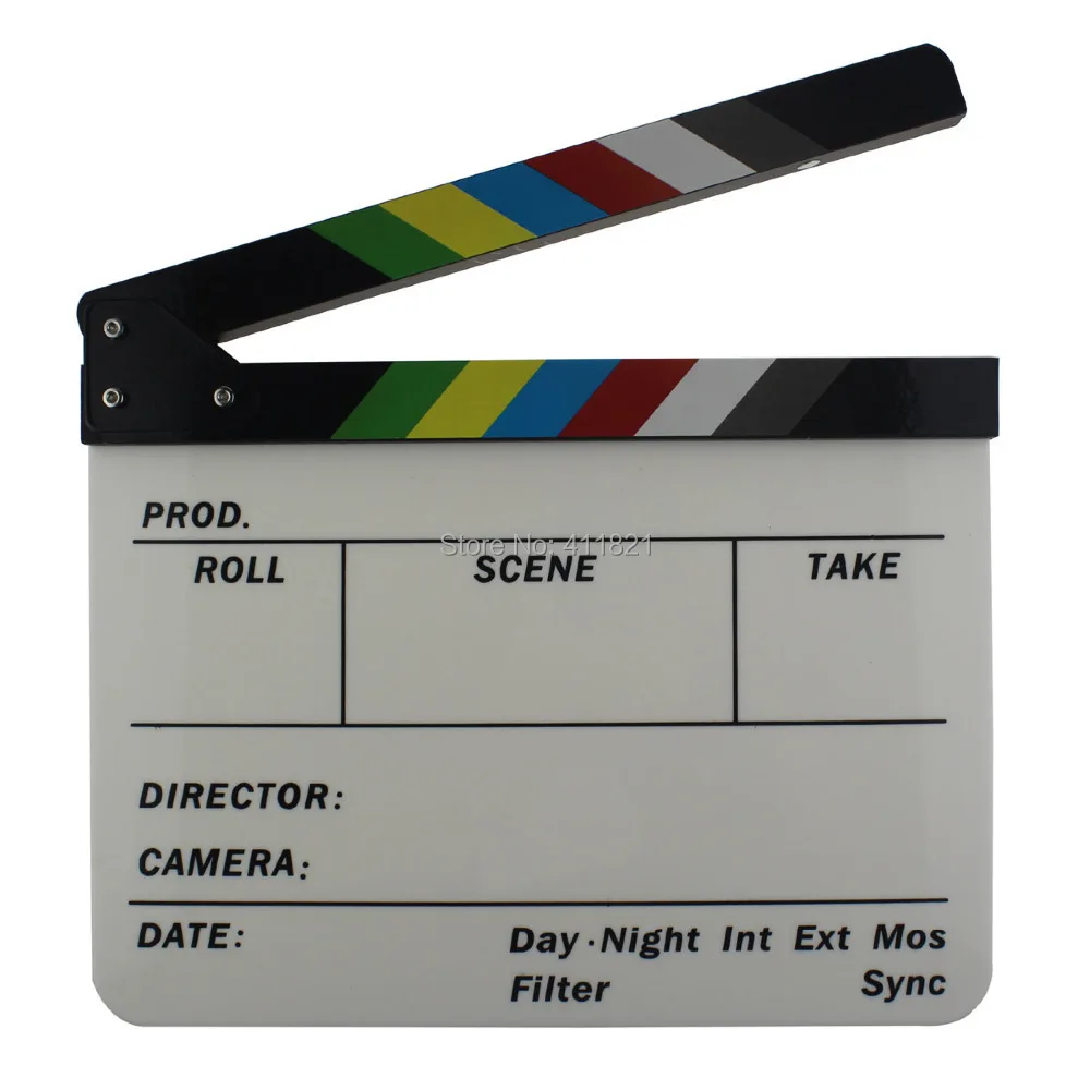 Colorful Acrylic Clapperboard Plates Director Movie Cut Action Scene ...