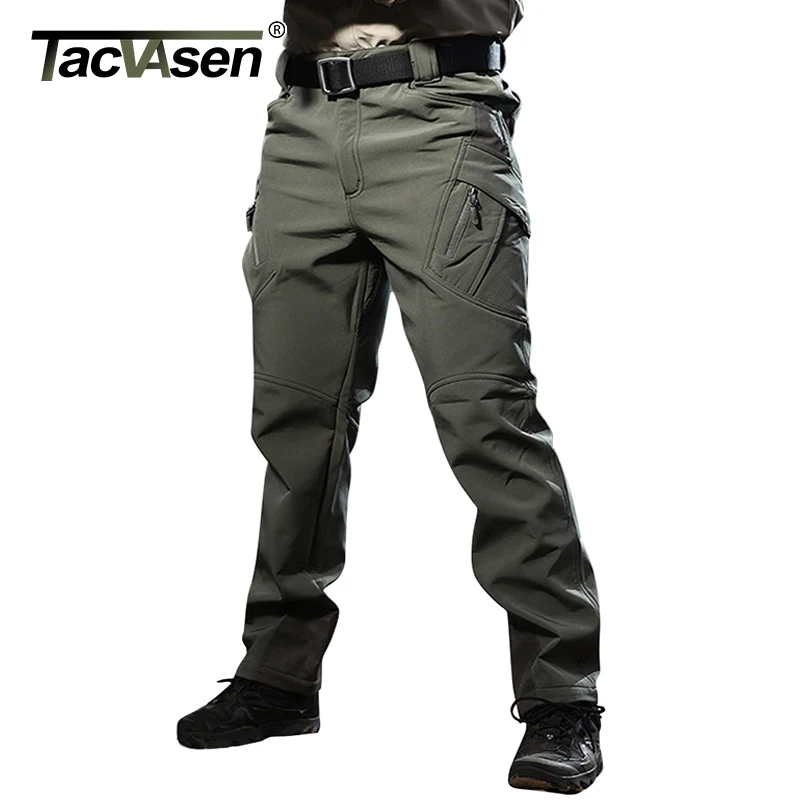 TACVASEN IX9 Мужская зимняя тактическая одежда повседневные брюки-карго военные тепловые ...