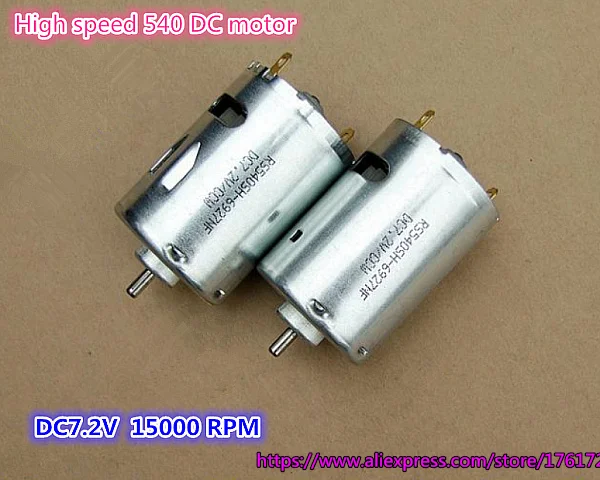 Brand new RS 540SH 7.2V 15000rpm high speed 540 DC motor large torque ...