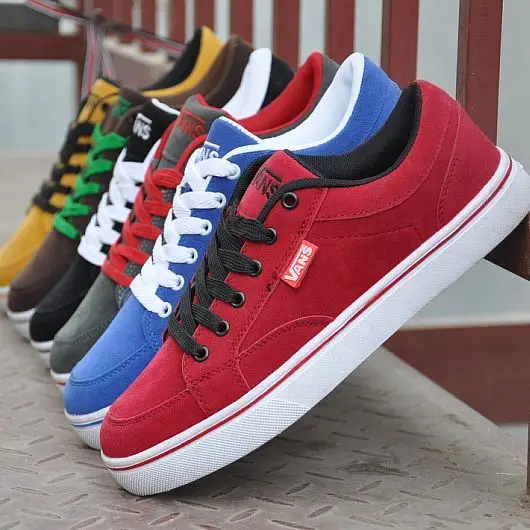Low canvas shoes sport shoes all match men's bboy skateboarding shoes ...