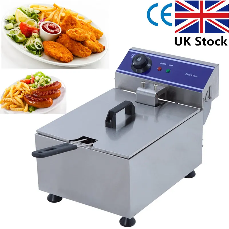 10L Electric Deep Fryer Commercial Grill Frying Pan French Fries ...