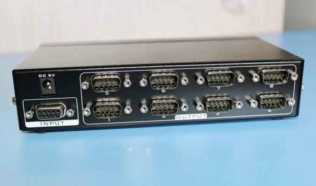 Industrial 4 or 8 Port RS232 Serial Port Splitter 1x8 8x1 Bidirectional ...