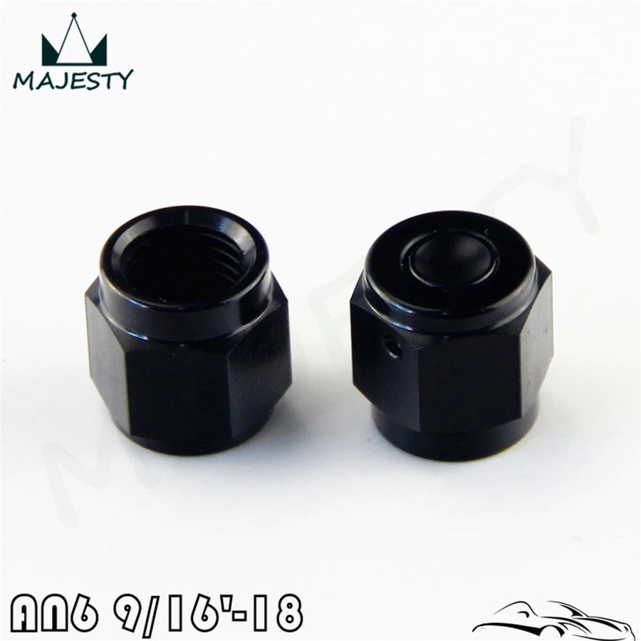 2PCS Aluminum 6 AN AN6 Adapter Female Flare End Cap / Plug / Tube Nut ...