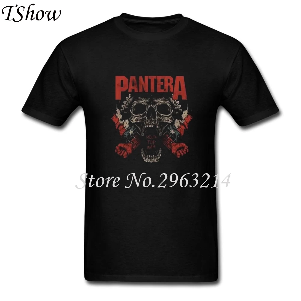 PANTERA MOUTH FOR WAR TShirt Man Cotton Short Sleeve Plus Size T Shirt For Male XS 3XL Fitness ...