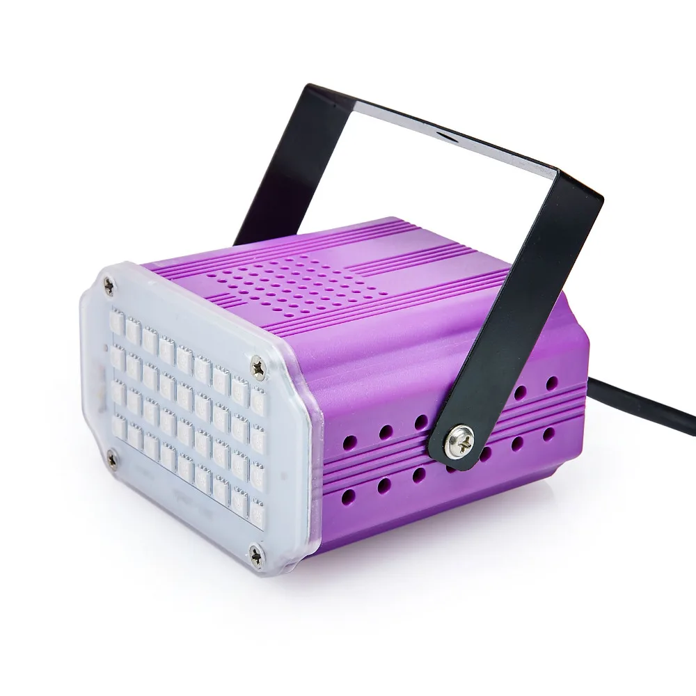 Mini Stage Light 36pcs LED Strobe Light Sound Control Disco Bar Light ...