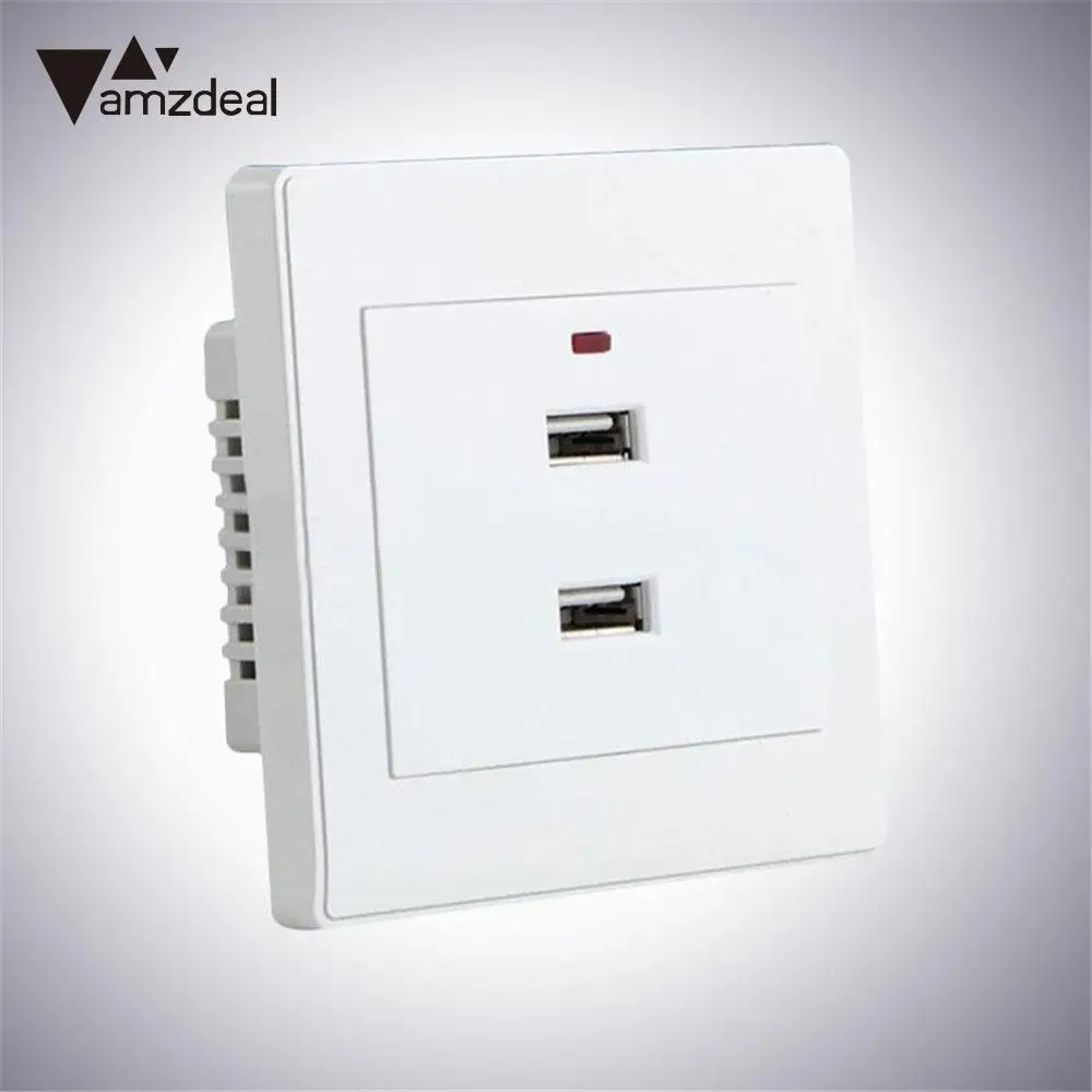 Amzdeal-2-1A-2-Ports-USB-Wall-Mounted-Power-Socket-Intelligent-Charger ...
