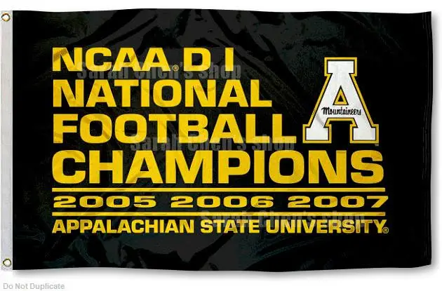App State 3 Time D1 Football Champs Flag and Banner|flags and banners ...