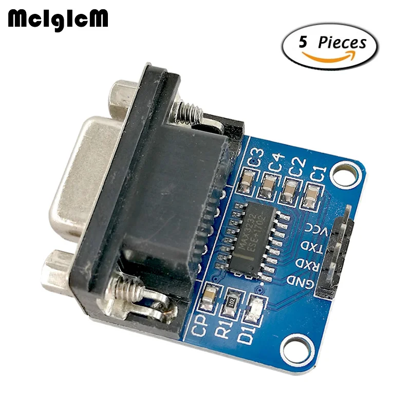 MCIGICM 5pcs MAX3232 RS232 to TTL Serial Port Converter Module DB9 ...
