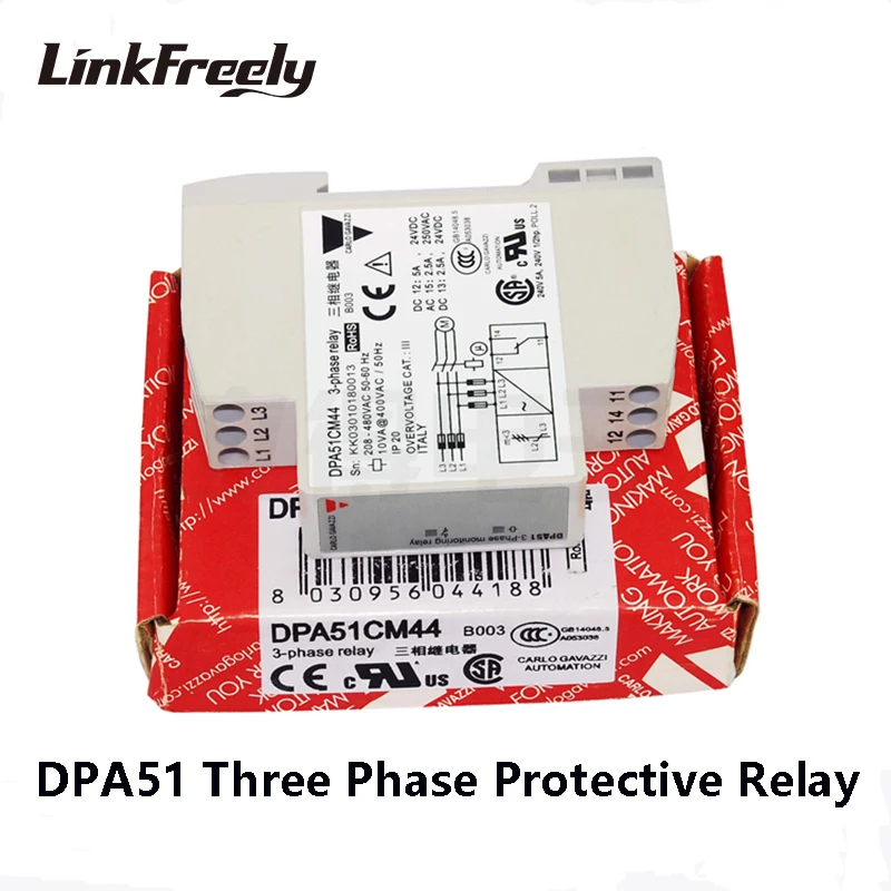 DPA51CM44 3 Phase Sequence Protection Relay Module & Board 5A 24V DC ...