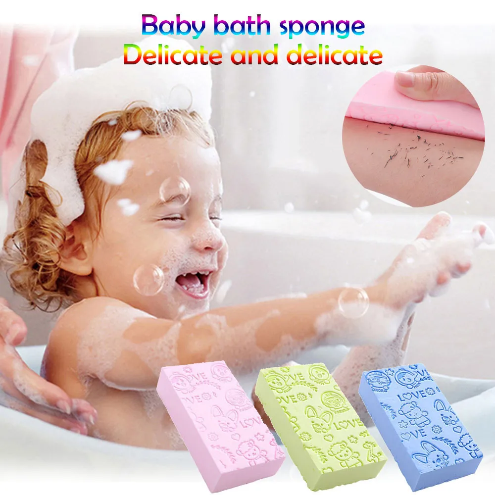 Spons Baby Douche Body Wassen Schoon Exfolieer Puff Schrobben Handdoek ...