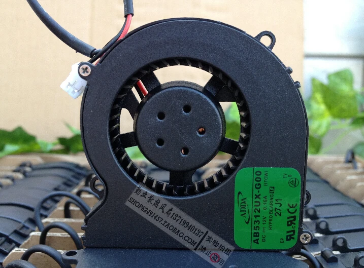 The ADDA 5010 5CM 12V 0.16A AB5312UX-GOO 2 line blower turbine ...