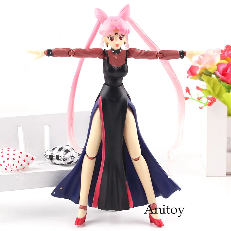 Anime Sailor Moon Chibiusa Tsukino Black Lady Action Figure 20th ...