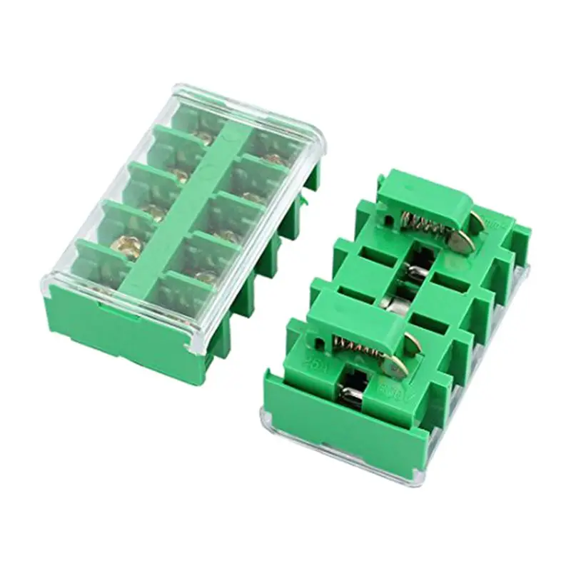 2pcs JF5 2.5/5 AC660V 24A Plug In PCB Terminal Block Connector Green ...