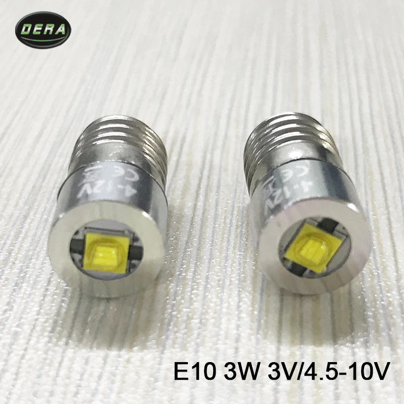 E10 3w 3w 4v ~ 12V 10v 9v 6v 4.5v led 손전등 전구 토치 라이트, 운전 조명 및 헤드 램프 ...