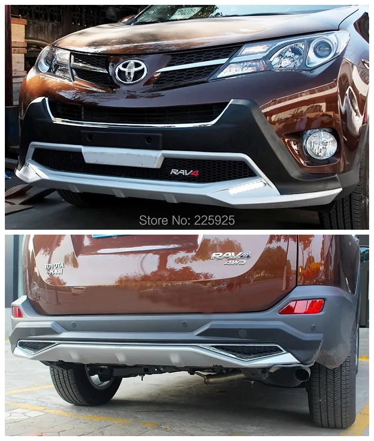 Front And Rear Bumper Sill Protector For 2013 2014 Toyota RAV4 RAV 4-in ...