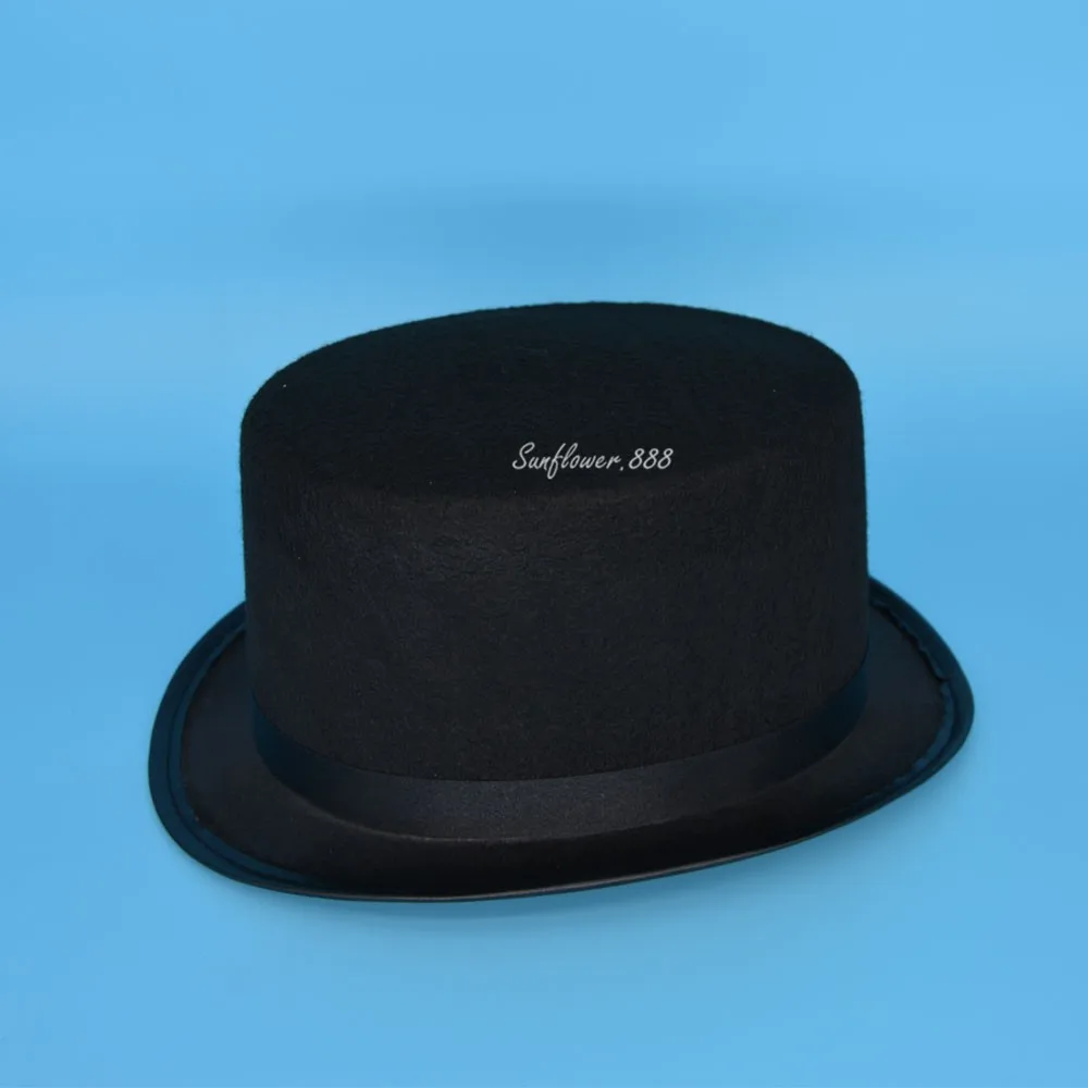 Boys Girls Black Top Hat Magic Hats For Kid Children Cosplay Props ...