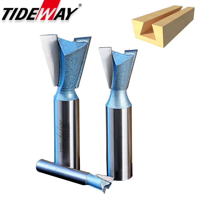 Tideway 1pc Industrial Grade 1/2" 1/4" Shank Woodworking Dovetail ...