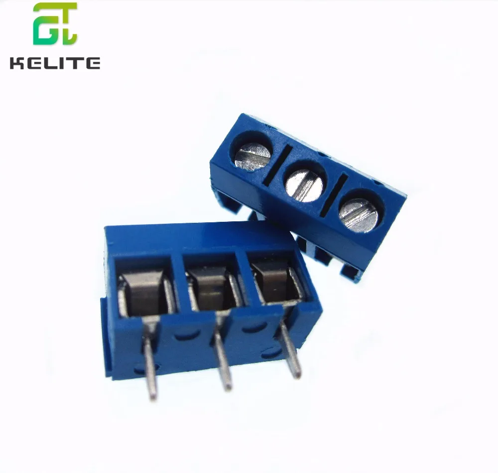 50PCS 3 Pin Screw Terminal Block Connector 5mm Pitch 5.08 301 3P 301 3P ...