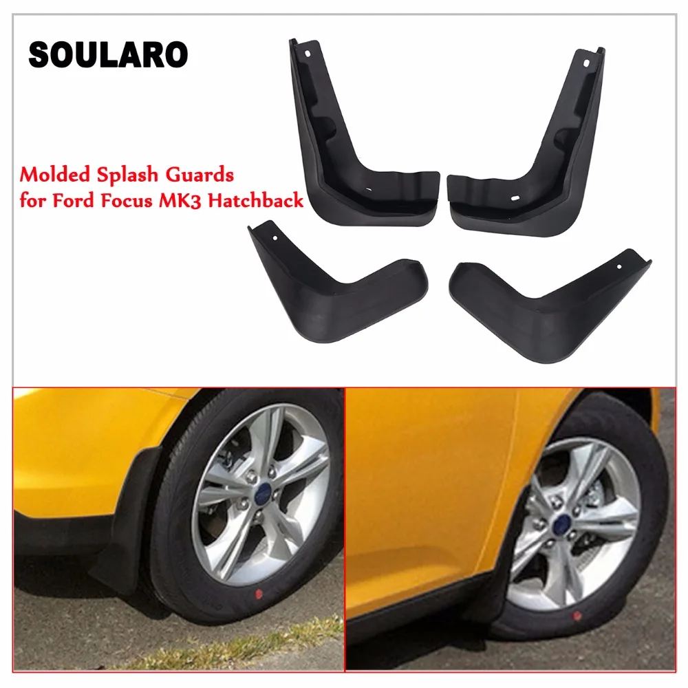SOULARO Fender Flares Fits for Ford Focus MK3 Hatchback 2012 Car Mud ...
