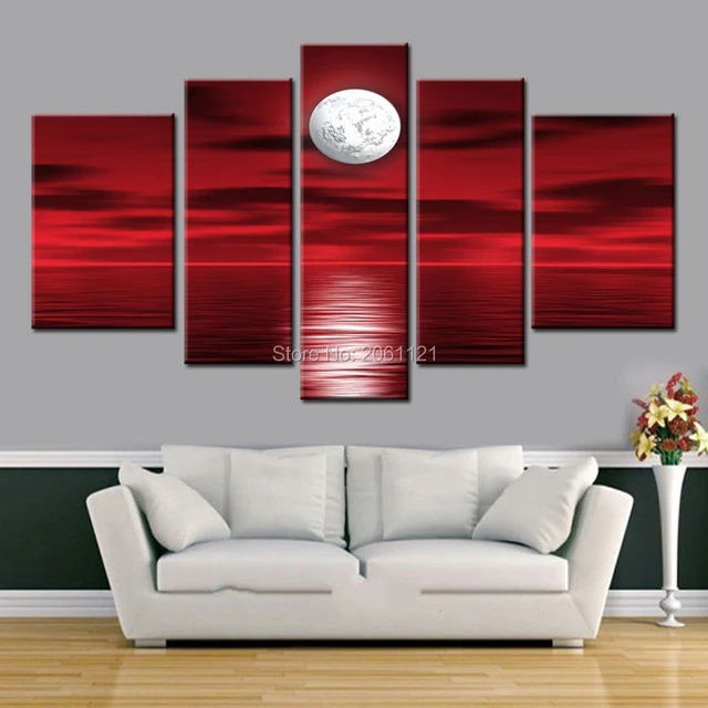Red Blood Painting Ideas For Living Room