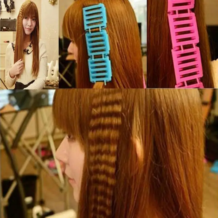 Free Shipping women hair clips Corn perm plywood Wavy hair styling ...