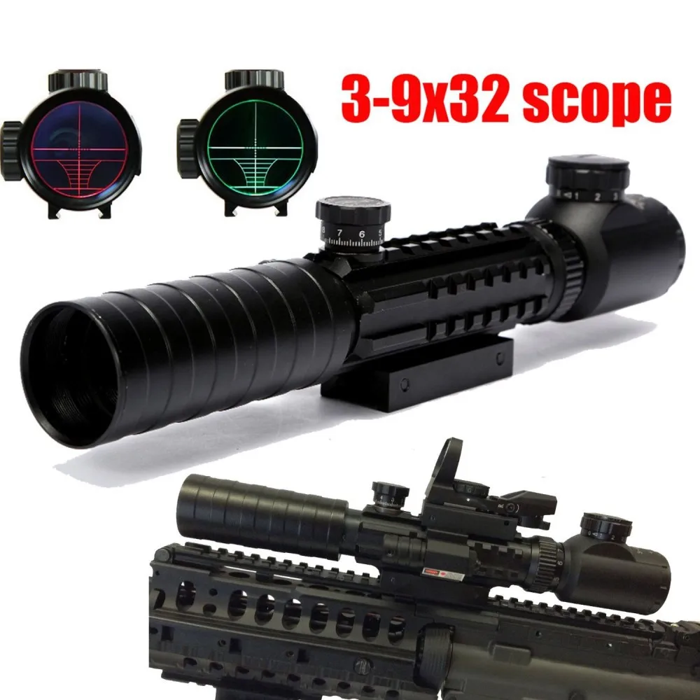 3-9x32-Riflescope-Red-green-Illuminated-Rangefinder-Reticle-Shotgun-Air ...