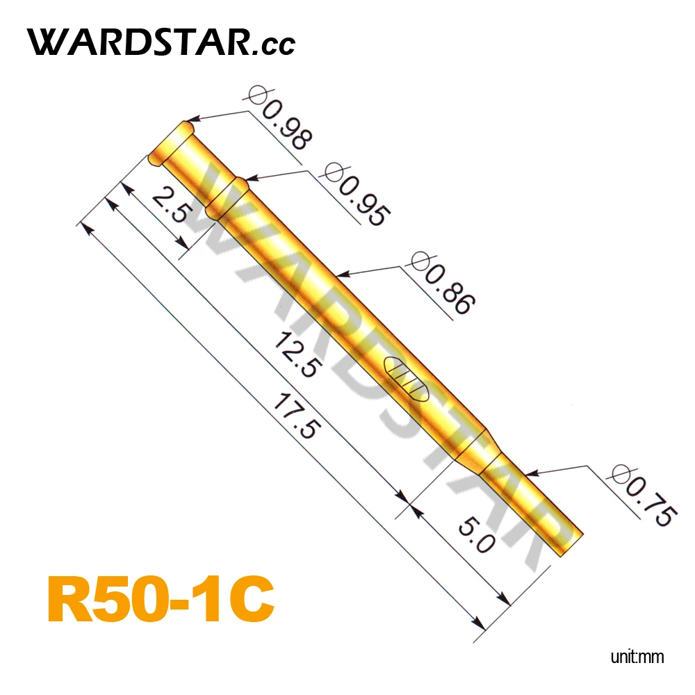 100pcs R50 1C Length 17.5mm Spring Test Probes Receptacle Wholesale ...