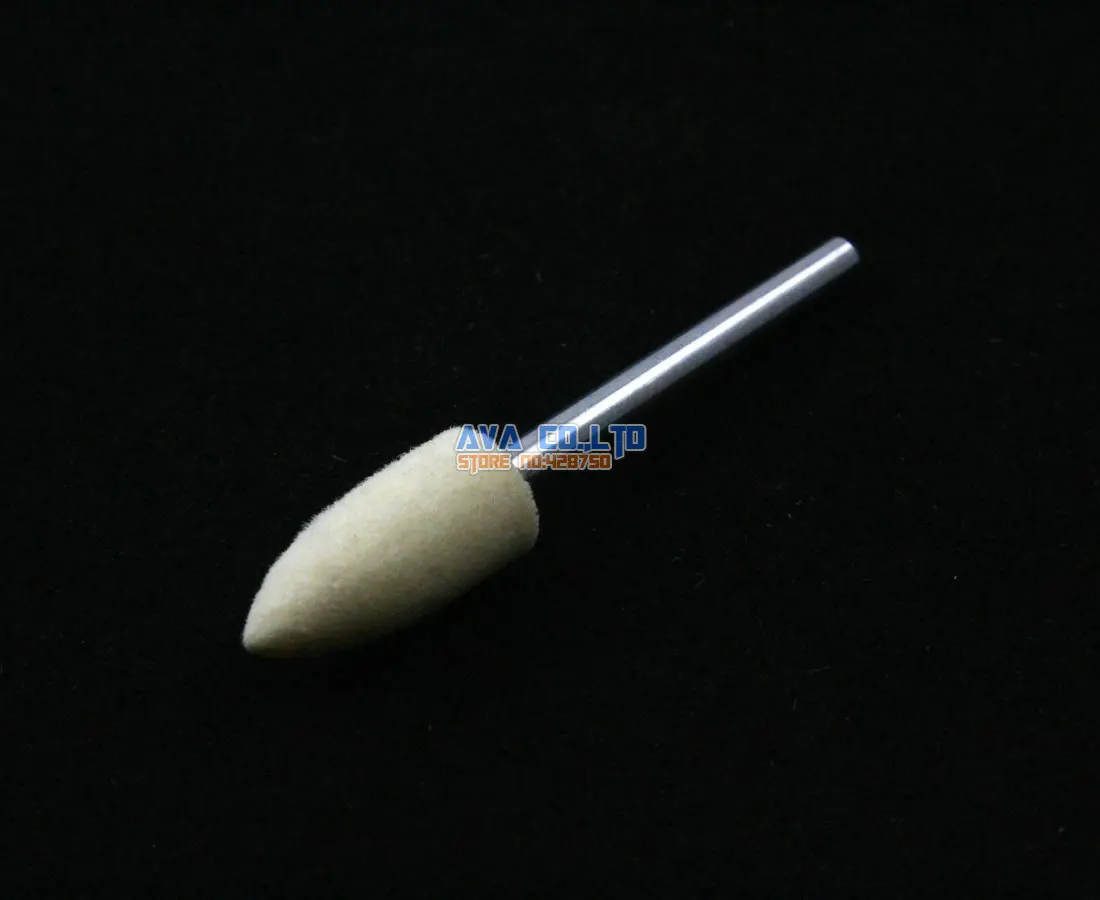 20 Pieces 8x16mm Bullet Mounted Wool Felt Polishing Point Burrs 3mm ...