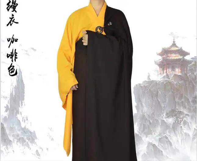 New Unisex Buddhist Monk Robe Zen Meditation Monk Robes Shaolin Temple ...